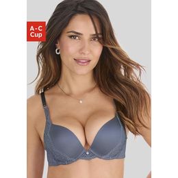 s.Oliver Push-up-BH 'Pauline' blau Gr. 85B. Vergr&ouml;&szlig;ert Optisch Die B&uuml;ste und mit B&uuml;gel