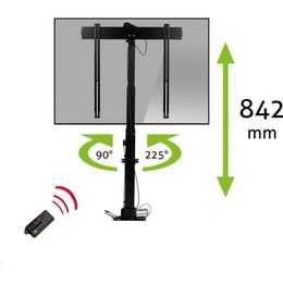 MonLines MLS007B TV Lift schwenkbar bis 65 Zoll, 842 mm Hub, schwarz (65", 50 kg), TV Ständer, Schwarz