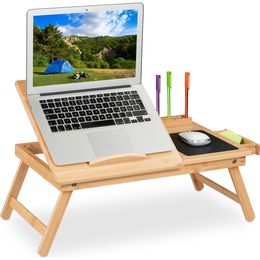 Relaxdays Laptoptisch, Notebook Ständer, Braun