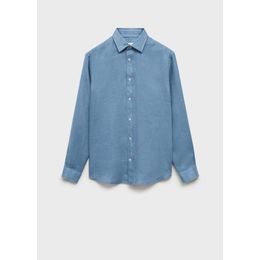 Mango Man Button Up Shirt 'Parrot' male Blue size XXL