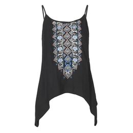 KOROSHI Top Damen Größe XL hellblau / pastellpink / schwarz / weiß