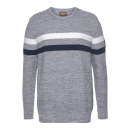 MAN'S WORLD Man's World Pullover Herren Gr&ouml;&szlig;e L navy / grau / wei&szlig;