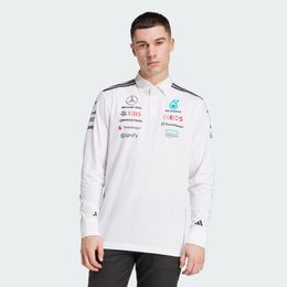 adidas Performance Sportshirt 'MERCEDES - AMG PETRONAS FORMULA ONE TEAM POLO LONG' Herren Gr&ouml;&szlig;e S wei&szlig;