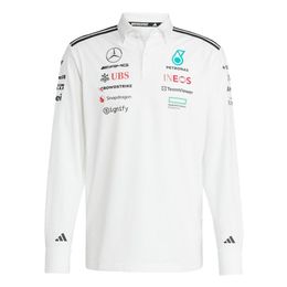 adidas Performance Sportshirt 'MERCEDES - AMG PETRONAS FORMULA ONE TEAM POLO LONG' Herren Größe S weiß