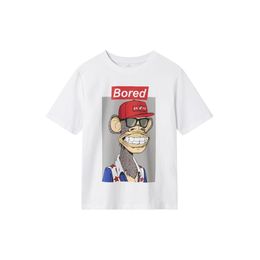 lmtd LIMITED BY NAME IT LMTD Shirt 'Bored Ape' Jungen Gr&ouml;&szlig;e 170/176 grau / dunkelrot / schwarz / wei&szlig;