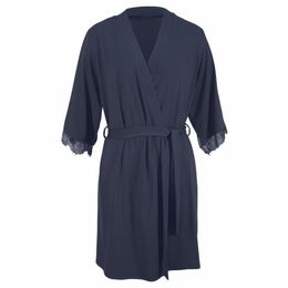 Lascana Dressing Gown female Blue size 36/38