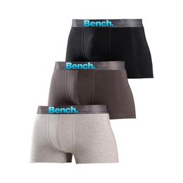 Bench Boxershorts Herren Gr&ouml;&szlig;e S neonblau / anthrazit / graumeliert / schwarz