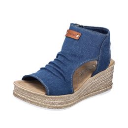 Rieker Sandale Damen Gr&ouml;&szlig;e 37 blue denim / braun