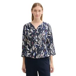 Tom Tailor Bluse Damen Gr&ouml;&szlig;e XXS/XS blau / dunkelblau / pink / offwhite