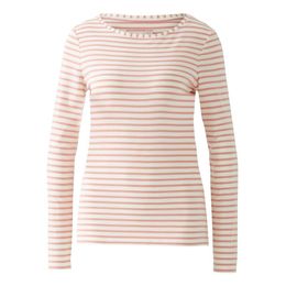 Oui Shirt 'Sumiko' Damen Größe S altrosa / eierschale