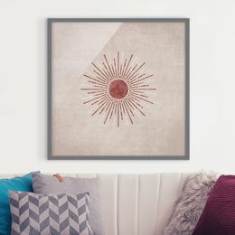 Bilderwelten Bild mit Rahmen Boho Sonne I
