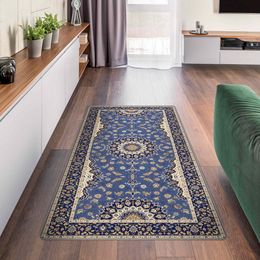Bilderwelten Teppich Klassisches Persermuster Blau Beige