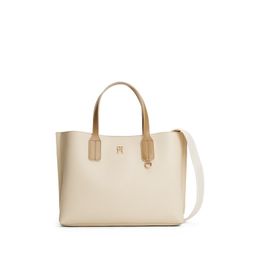 Tommy Hilfiger Henkeltasche »TH DISTINCT MINI TOTE«, Damen Umhängetasche, Tragetasche mit praktischer RV-Innentasche beige