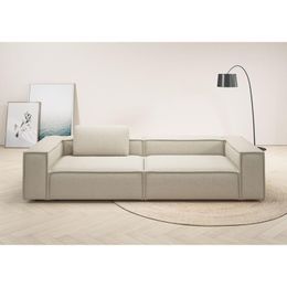 Places of Style 3-Sitzer »Watertown moderner 3-Sitzer« extra breites Sofa mit in eleganten Bezügen & großzügiger Sitzfläche sand
