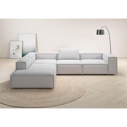 Places of Style Ecksofa »Watertown moderne L-Form« Breite 311 cm light-grey