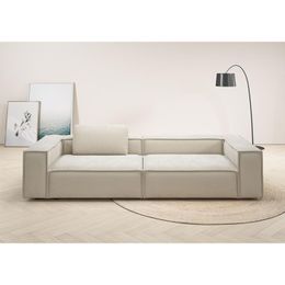 Places of Style 3-Sitzer »Watertown moderner 3-Sitzer« extra breites Sofa mit in eleganten Bezügen & großzügiger Sitzfläche sand