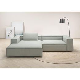 Places of Style Ecksofa »Watertown, modernes XXL L-Form, 306 cm breit« Großzügiges Lounge-Sofa mit viel Platz für die Familie silver