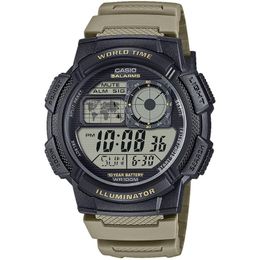 CASIO TIMELESS COLLECTION Chronograph »AE-1000W-1AVEF« Quarzuhr, Armbanduhr, Herrenuhr, analog, automatischer Kalender taupe Sportiver Chronograph