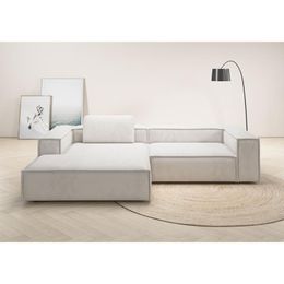 Places of Style Ecksofa »Watertown, modernes XXL L-Form, 306 cm breit« Großzügiges Lounge-Sofa mit viel Platz für die Familie weiß