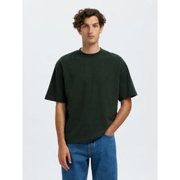 Selected Homme Rundhalsshirt »SLHLOOSEOSCAR SS O-NECK TEE NOOS« Deep Forest XL XL T-Shirt von Selected Homme
