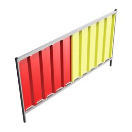 Schake Mobilzaun Trapez, Blechbeschichtung: rot / gelb, H&ouml;he: 1,2 m (3B1222RG)