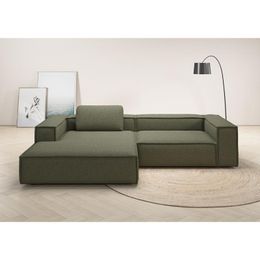 Places of Style Ecksofa »Watertown, modernes XXL L-Form, 306 cm breit« Großzügiges Lounge-Sofa mit viel Platz für die Familie green