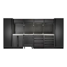Kraftwerk Mobilio 6er Kombi, 2x Hochschrank, Werkstattwagen, Edelstahl (3964K-BLK-017-IX)