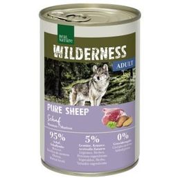 REAL NATURE WILDERNESS Nassfutter Hund, Adult, Pure Sheep, Schaf 12x400 g