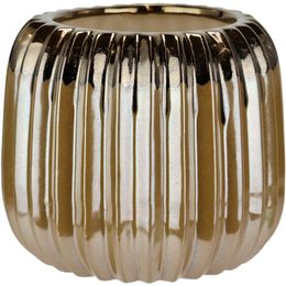 Dekovase I.GE.A. "Vase aus Keramik", braun, B:13cm H:11cm, Keramik, Vasen, Dekovase Blumenvase Modern für Tischdeko Tischvase Deko Trockenblume