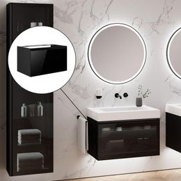 neoro n80 fumo Unterschrank B: 80 cm mit 1 Auszug, mit Parsolglasfront auf Aluminiumrahmen, BN0432SG,