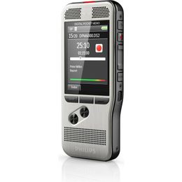 Philips DPM6000 Pocket Memo, Diktiergerät, Schwarz, Silber