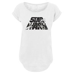 F4NT4STIC Shirt 'Star Wars Logo Space Sketch' female White size L