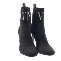 Valentino Stiefeletten Damen Größe 38.5 Second Hand schwarz