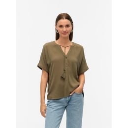 V&eacute;ro Moda VERO MODA Bluse 'VMBENTE SS WIDE TOP WVN GA' Damen Gr&ouml;&szlig;e XS oliv