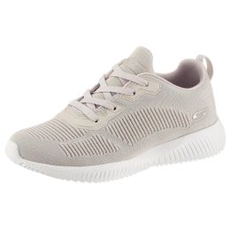Sneaker Skechers "Bobs Squad - Tough Talk", Damen, Gr. 35, beige (natur), Synthetik, Textil, Schuhe Sneaker, Freizeitschuh, Halbschuh, Schn&uuml;rschuh mit Skech-Knit