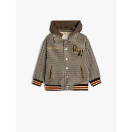 KOTON Jacke Jungen Gr&ouml;&szlig;e 146/152 beige / braun / gold / schwarz