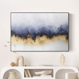Akustik-Wechselbild Wolkenhimmel mit Gold