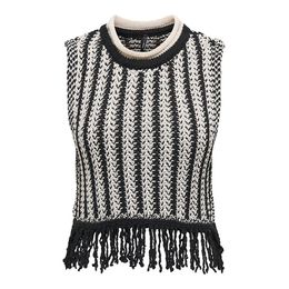 Only Pullunder in Creme/ Schwarz - 54% | Gr&ouml;&szlig;e L | Damen-pullover-cardigans