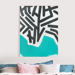 Bilderwelten Leinwandbild Farbenlabyrinth II - Abstrakt,Kunst - Wohnzimmer Wandbilder, Bilderwand gestalten, Bilder auf Leinen, Bilderdruck