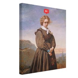 Bilderwelten Leinwandbild originell Vintage Kunstdruck bunt - Herzbrechend - Lustig XXL Wohnzimmer Schlafzimmer