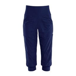 WINSHAPE Damen Sporthose "Functional Comfort ¾ Leisure Trousers LEI201C", blau, Gr. M, 85% Polyester, 15% Elasthan, Hosen, High Waist
