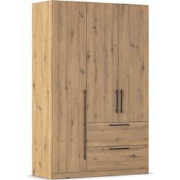 Kleiderschrank Rauch, B:136cm H:197cm T:54cm, braun, Holzwerkstoff, Kinderzimmer, Schr&auml;nke, "Dreht&uuml;renschrank Schrank Garderobe W&auml;scheschrank