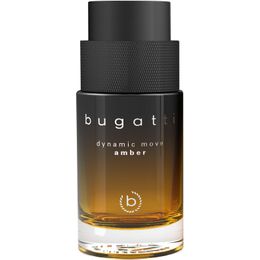 Bugatti Herren Eau de Toilette "Dynamic Move Amber EdT 100ml", 100ml, orange, Parfüms, Würziger Herrenduft mit Zimt, Veilchen, Tabak und Zedernholz.