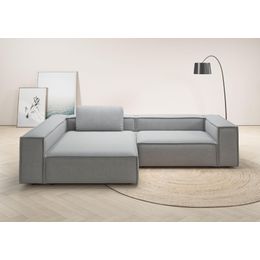 Ecksofa Places of Style, B:306cm H:68cm T:191cm, grau, 100% Polyester, Wohnzimmer, Sofas, "Watertown, moderne XXL L-Form, 306 cm breit", Komfortabel