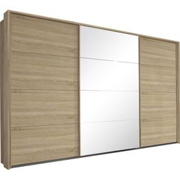 Schwebet&uuml;renschrank Rauch, B:368cm H:233cm T:64cm, braun, Holzwerkstoff, Schr&auml;nke, "Kleiderschrank Schrank Garderobe Schlafzimmerschrank TUBONA", mit