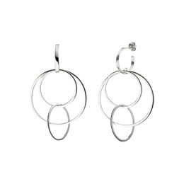 Jobo Damen Paar Creolen, Silber 925 (Sterlingsilber), silber, Silber 925 (Sterlingsilber), Ohrringe, 925 Silber