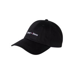 Tommy Jeans Herren Baseball Cap, schwarz, Canvas, Baumwolle, Caps, aus Bio-Baumwolle