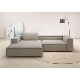 Ecksofa Places of Style, B:306cm H:68cm T:191cm, beige, 95% Polyester, 5% Nylon, Wohnzimmer, Sofas, "Watertown, modernes XXL L-Form, 306 cm breit",