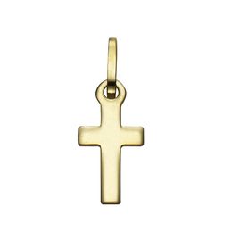 Vivance Damen Kettenanhänger "333 Gold Motiv Kreuz", one-size, Gold, 0,2 g, gelb, Gold, Schmuckanhänger