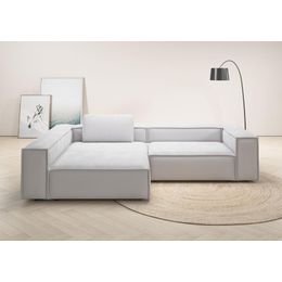 Ecksofa Places of Style, B:306cm H:68cm T:191cm, grau, 94% Polyester, 6% Nylon, Wohnzimmer, Sofas, "Watertown, moderne XXL L-Form, 306 cm breit",